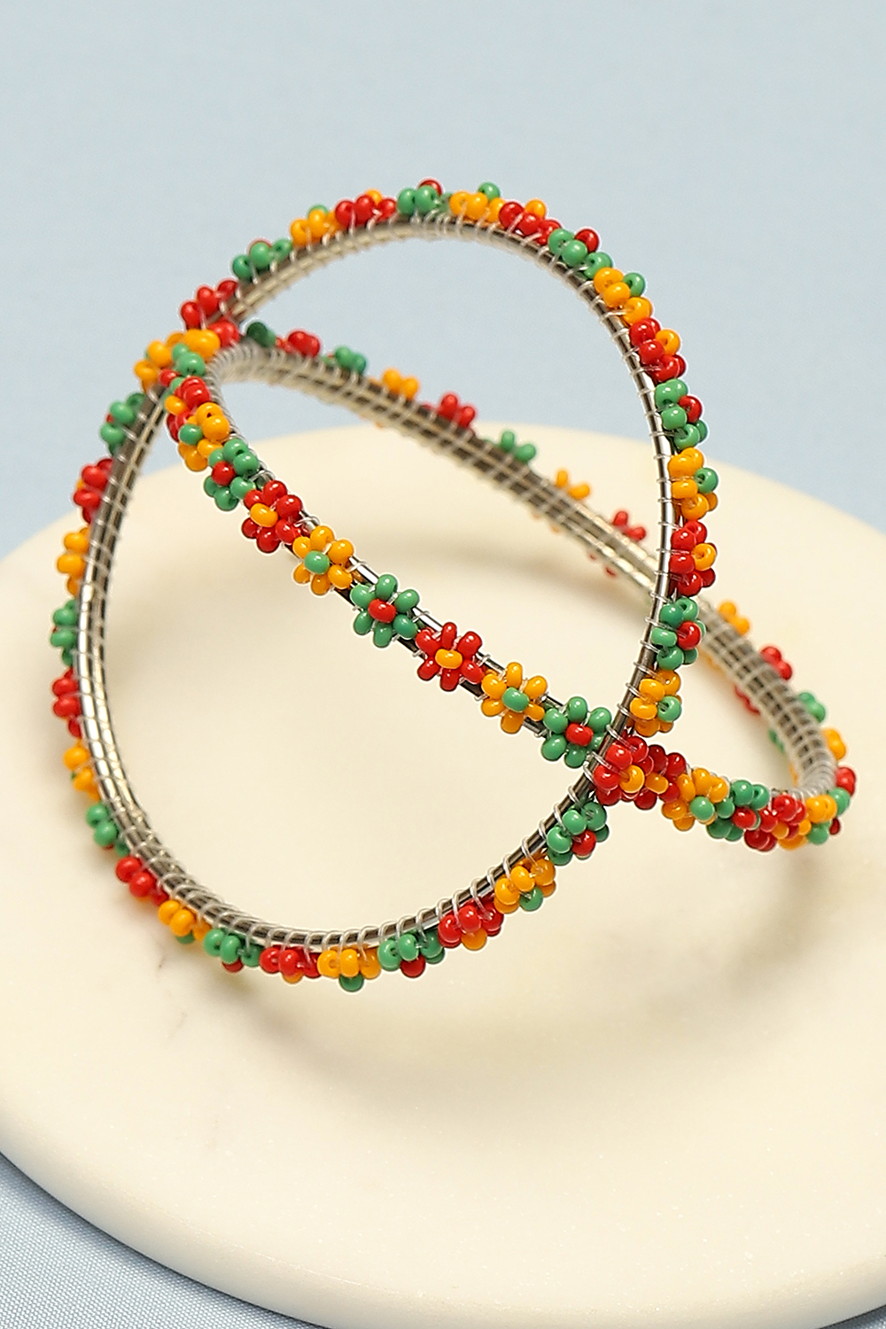 Multicolor Metal & Beads Kids Bangles